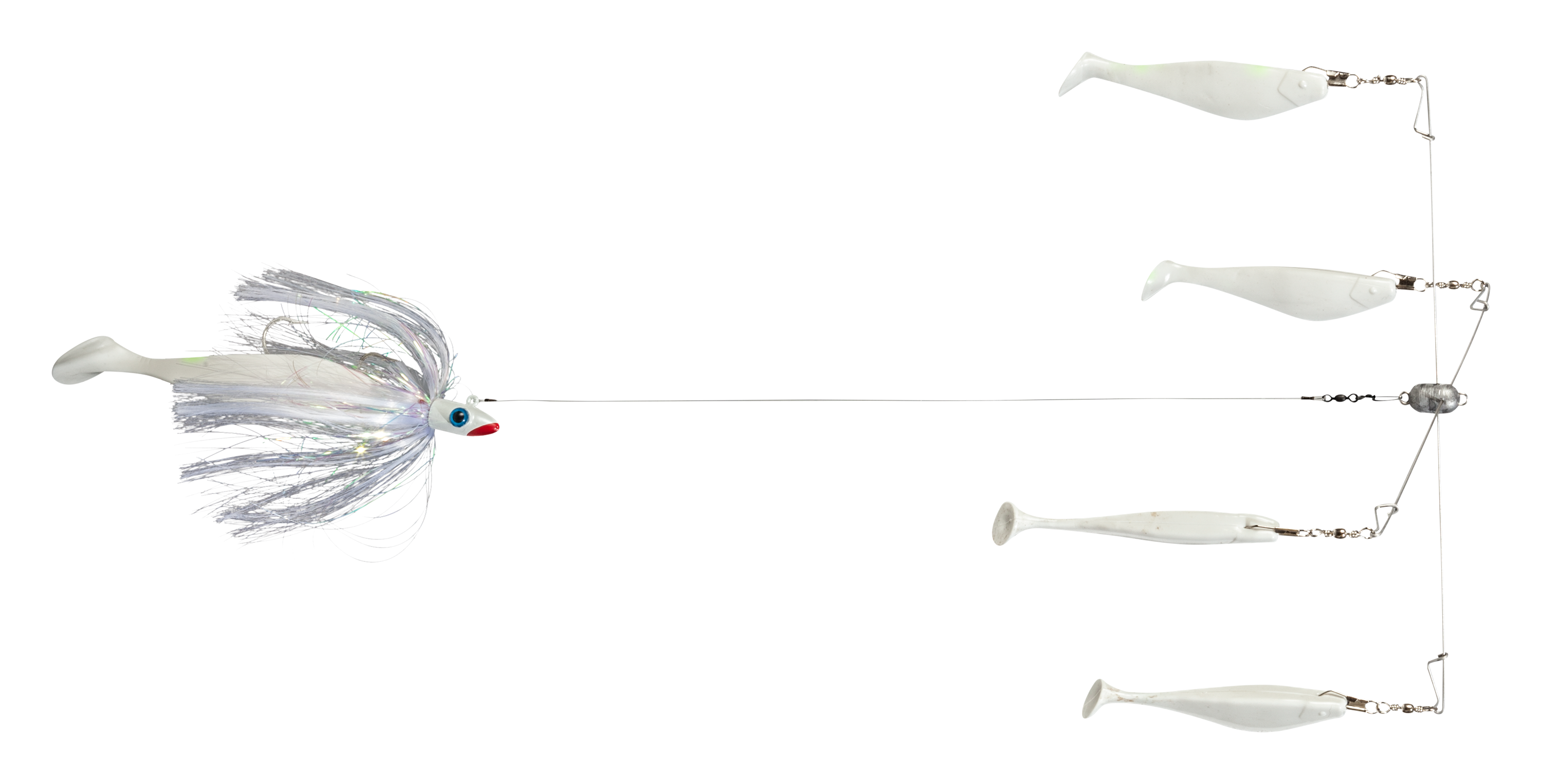 Blue Water Candy Rock Fish Candy 4-Arm Umbrella Rig with Parachute ...